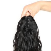 China 8-28 Inch Wavy Remy Hair Body Wave Clip Claw Ponytail Hair Extensions for Black Women for sale
