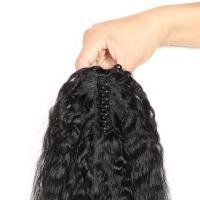 China 8-28 Inch Wavy Remy Hair Body Wave Clip Claw Ponytail Hair Extensions for Black Women for sale