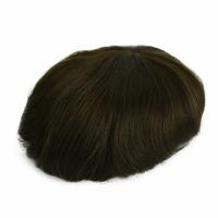 China Light Density Remy Hair Men's Toupee Full Hand Tied Technique Swiss Lace Hair System for sale