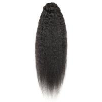 China 0.2kg Drawstring Human Hair Kinky Straight Ponytail Extensions for Women 2022 for sale