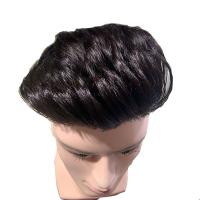China Swiss Lace Injected Toupee for Men 100% Human Hair Replacement System 24mm Texture for sale