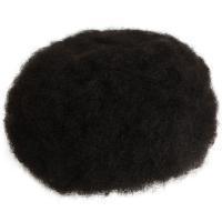 China Toupee Texture 24mm Afro Kinky Curly Swiss Lace Men Hair Units Natural Human Hair Wig for sale