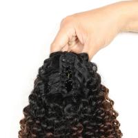 China 100% Top Human Hair BSM Afro Curly Ponytail Hair Bundles 18 to 20 Inch Ombre T1B/4/27 for sale
