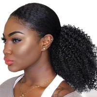 China Drawstring Ponytail Human Hair Extensions for African American Women Remy Indian Hair for sale