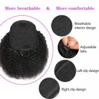 China Drawstring Ponytail Human Hair Extensions for African American Women Remy Indian Hair for sale