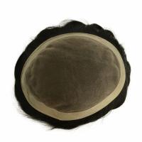 China Mono Top Men Toupee 100% Human Hair Remy Grade Natural Hairline Indian Remy Hair for sale