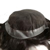 China Mono Top Men Toupee 100% Human Hair Remy Grade Natural Hairline Indian Remy Hair for sale