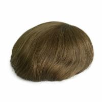 China Natural Lace PU Men Toupee for 100% Human Hair Man Weave Wigs Hairpieces Unit Patch System for sale