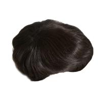 China Natural Lace PU Men Toupee for 100% Human Hair Man Weave Wigs Hairpieces Unit Patch System for sale