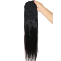 China 100% Virgin Human Hair Silky Straight Drawstring Ponytail Longest Hair Ratio 60% for sale
