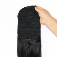 China 100% Virgin Human Hair Silky Straight Drawstring Ponytail Longest Hair Ratio 60% for sale