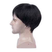 China Light Brown Lace Brazilian Human Hair Mens Full Lace Wig with Machine Made Technique for sale