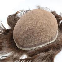 China Full Hand Tied Technique Human Hair Topper Swiss Lace Base Invisible Hairline for sale