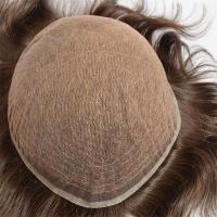 China Full Hand Tied Technique Human Hair Topper Swiss Lace Base Invisible Hairline for sale