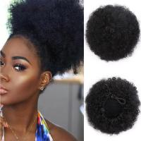 China Kinky Curly Brazilian Drawstring Ponytail Hair Extensions with Elastic String Wrap Around for sale