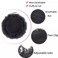 China Kinky Curly Brazilian Drawstring Ponytail Hair Extensions with Elastic String Wrap Around for sale