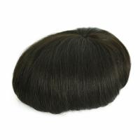 China 100% Real Human Hair Men Toupee Hand-Woven Invisible Balding Hair Patch with PU Skin and Swiss Lace for sale