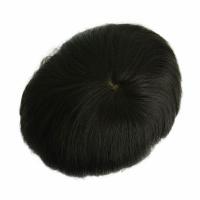 China 100% Real Human Hair Men Toupee Hand-Woven Invisible Balding Hair Patch with PU Skin and Swiss Lace for sale