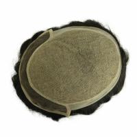 China 100% Real Human Hair Men Toupee Hand-Woven Invisible Balding Hair Patch with PU Skin and Swiss Lace for sale