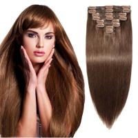 China High Grade 12A Clip-in Hair Extension for White Women 4 Color Remy 100% Human Hair for sale