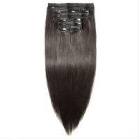 China Full Cuticle Straight Hair Clip Ins Raw Indian Real Hair Extensions for Black Women for sale
