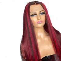 China Remy Hair Top Grade Brazilian 13*4 Highlight Wig with Ginger Color HD Lace Frontal for sale