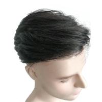 China Small/Large/Average Size Toupee for Men Raw Virgin Unprocessed Human Hair Replacement for sale