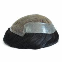 China Small/Large/Average Size Toupee for Men Raw Virgin Unprocessed Human Hair Replacement for sale