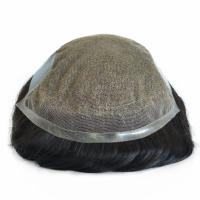 China Small/Large/Average Size Toupee for Men Raw Virgin Unprocessed Human Hair Replacement for sale
