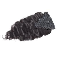 China 1B Brazilian Human Hair Body Wave Curly Clip In Hair Extensions Virgin Remy Hair for sale