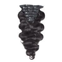 China 1B Brazilian Human Hair Body Wave Curly Clip In Hair Extensions Virgin Remy Hair for sale