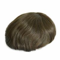 China 6 Inch Lace Base Human Hair Replacement High Density Front Mesh Hair System for Men for sale