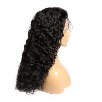 China 14-28 Inch Remy Hair Water Wave Frontal Human Hair Wigs with Pre Pucked Bleached Knots for sale