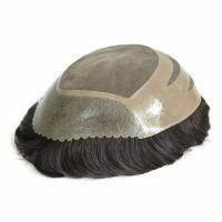 China Small/Large/Average Size Men Toupee with MONO Mesh and Swiss Lace Made of Virgin Hair for sale
