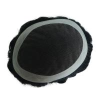 China Toupee Density 120% Mens Human Hair Topper Silky Straight OK Style 64 Swiss Lace NPU Bases Replacement System for sale