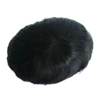 China Toupee Density 120% Mens Human Hair Topper Silky Straight OK Style 64 Swiss Lace NPU Bases Replacement System for sale