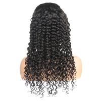 China 150% 180% Density Curly Deep Wave Frontal Wig with Human Virgin Hair Natural Women for sale