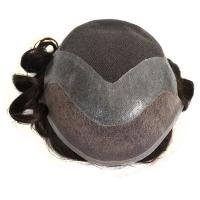 China HD Style and Soft Lace Male Hair Wig 6inch Length Afro Curly Weave Toupee for Black Men for sale