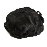 China HD Style and Soft Lace Male Hair Wig 6inch Length Afro Curly Weave Toupee for Black Men for sale