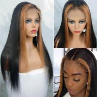 China 180% Density HD Transparent Swiss Lace Frontal Peruvian Straight Wig for Black Women for sale