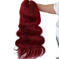China Average Size 100% Human Hair Red Brown Highlight Body Wave HD Lace Wig Raw Hair Vendor for sale