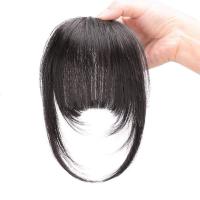 China Toupee Design Left Remy Brazilian Human Hair Bangs Clip In Hair Extension for Black Women for sale
