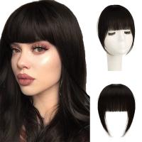 China Toupee Design Left Remy Brazilian Human Hair Bangs Clip In Hair Extension for Black Women for sale