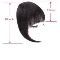 China Toupee Design Left Remy Brazilian Human Hair Bangs Clip In Hair Extension for Black Women for sale