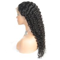 China The 13*4 Transparent Brazilian Lace Front Deep Wave Human Hair Wigs with Full Cuticle for sale