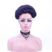 China Real Virgin Brazilian Afro Curly Human Hair Topper for Women Half Man Made Technique for sale