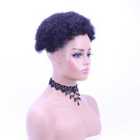 China Real Virgin Brazilian Afro Curly Human Hair Topper for Women Half Man Made Technique for sale