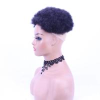 China Real Virgin Brazilian Afro Curly Human Hair Topper for Women Half Man Made Technique for sale