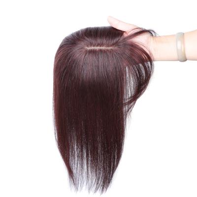 China Straight Style Silk Top Bonding Toupees Wigs Human Hair Pieces Replacement System with Bangs for sale