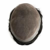 China 6inch Ultra Hold Super Thin PU Skin Fine Mono Base Undetectable Light Remy Short Human Hair Toupee for sale